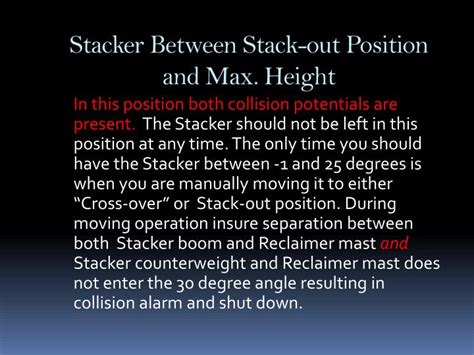 PPT Unit 4 Stacker Reclaimer Collision Prevention PowerPoint Presentation ID 1965860