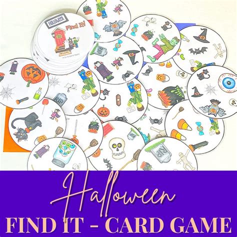Find It Card Game FREEBIE HALLOWEEN Executive Functioning Ice
