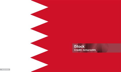 바레인 왕국의 공식 현재 국기 바레인의 국기입니다 그림 국기에 대한 스톡 벡터 아트 및 기타 이미지 국기 기 디자인