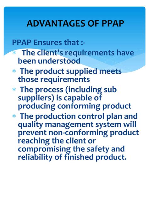 Production Part Approval Process Ppt 1 Pdf