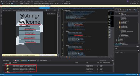 Android Hardcoded String Blablabla Should Use String Resource