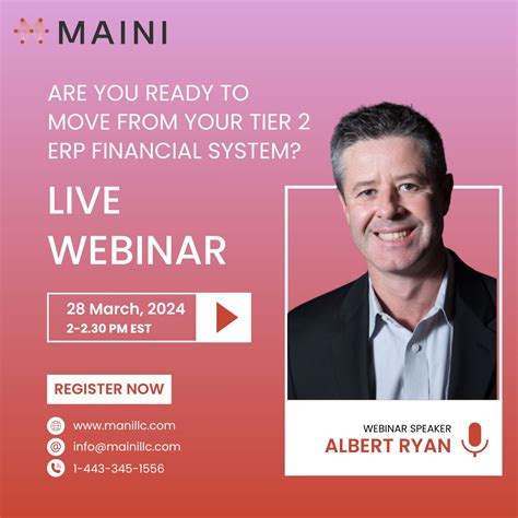 🎯 Join Maini Consulting For A Live Webinar On Upgrading From Tier 2 Erp Systems Maini
