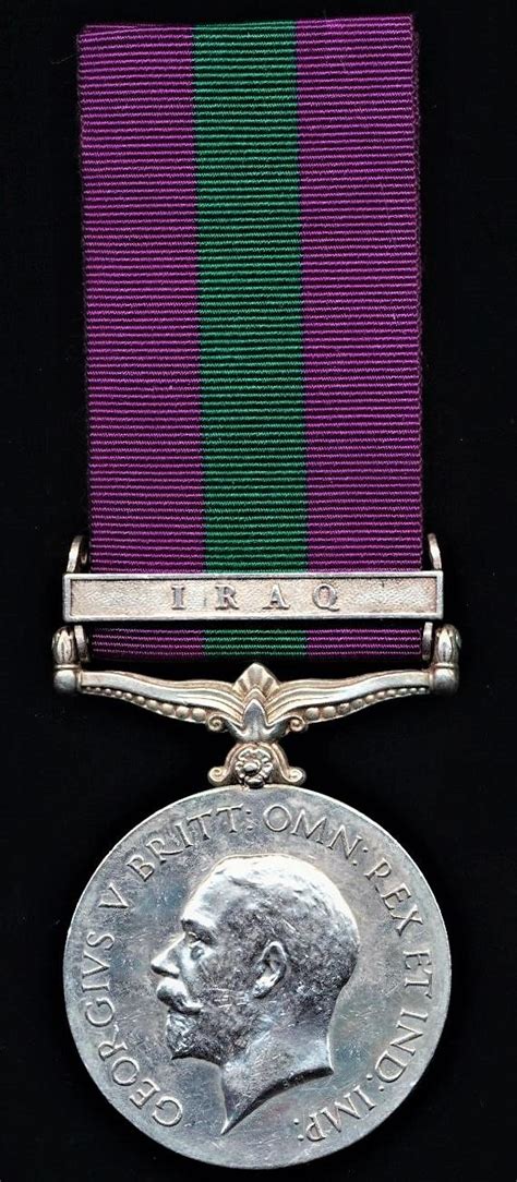 Aberdeen Medals General Service Medal 1918 Gv First Issue With Clasp