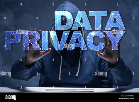 Data Privacy Concept With Hacker Stealing Personal Information Stock