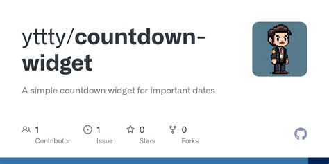 Github Ytttycountdown Widget A Simple Countdown Widget For