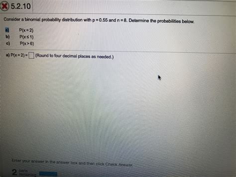 Solved Consider A Binomial Probability Distribution Chegg