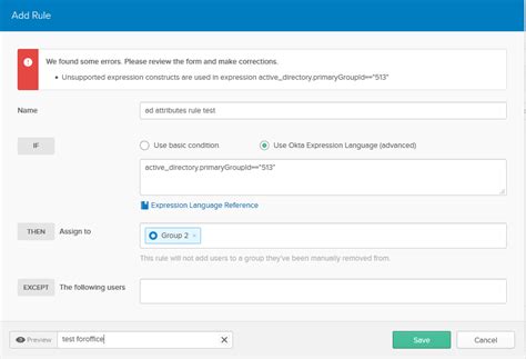 Is It Possible To Use Active Directory Attributes For Okta Group Rules