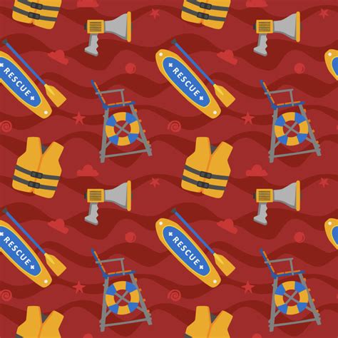Lifeguard Seamless Pattern Masterbundles