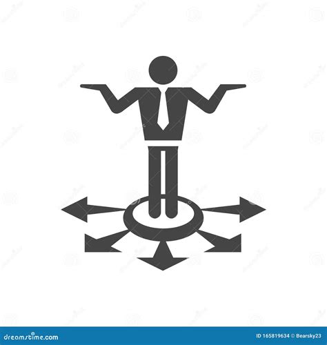 Arrow Directional Way Sign Depicting Making A Decision Or Choice Icon