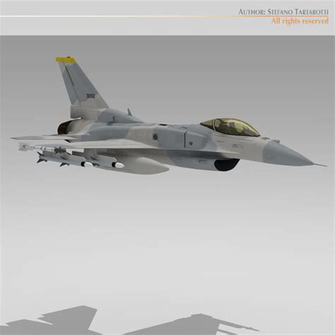 3d F 16e Block 60 F 16 Model