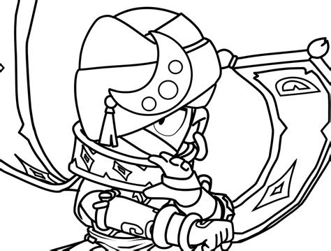 브롤스타즈 도적 에드거 색칠공부 도안 무지개캔버스 색칠공부 무료도안