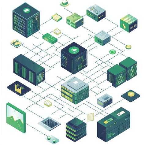 Isometric Data Center Concept With Server Room And Cloud Storage Vector Illustration Premium