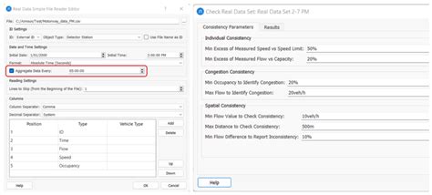 Checking Real Data Sets For Consistency Aimsun
