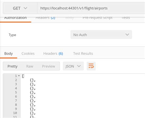 C Dotnet Core Api Returns Empty Array Of Braces Stack Overflow