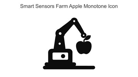 Smart Sensors Farm Apple Monotone Icon In Powerpoint Pptx Png And Editable Eps Format Ppt Example