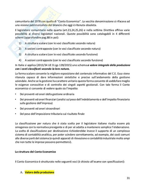 Appunti Esame Di Bilanci Aziendali