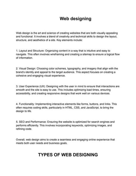 Presentation Of Web Designing Ppt