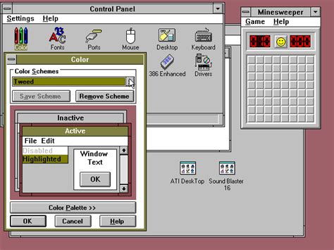 Never Obsolete Windows 3 1 Tweed Color Scheme
