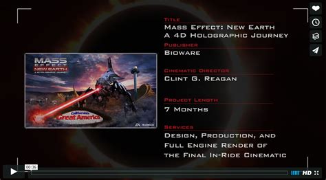 Mass Effect™ New Earth Reel Halon Entertainment The Visualization