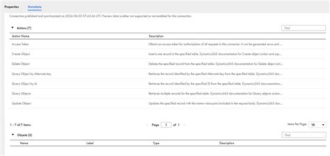 Dynamics 365 Connection Metadata