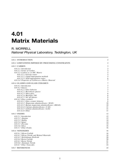 Comprehensive Composite Materials [vol 4 Carbon Carbon Cement And Ceramic Matrix Composites