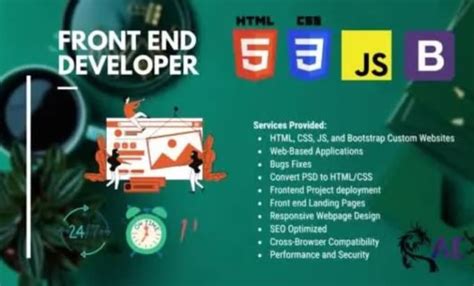 Be Your Front End Web Developer Html Css Javascript Website By Sadiasher Fiverr