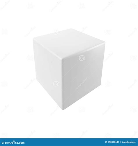 Vector 3d White Cube Realistic 3d Object Stock Vector Illustration Of Perspective Soft