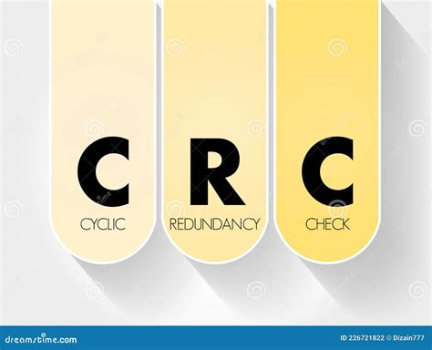 CRC Cyclic Redundancy Check Acronym Technology Concept Background Stock Illustration