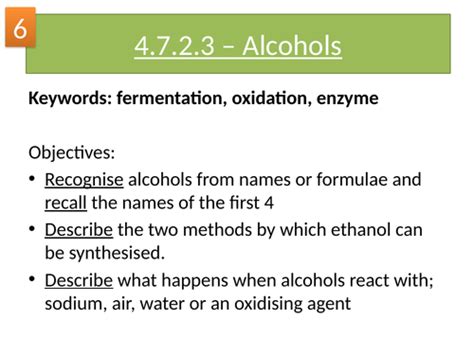 Aqa C7 Alcohols Teaching Resources