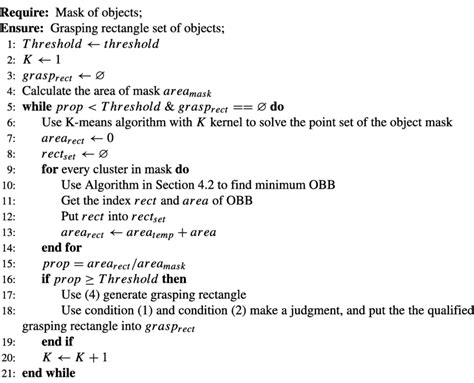 Extraction Of Object Grasping Rectangle Download Scientific Diagram