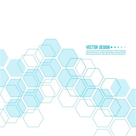 Molecule With 3d Paper Label Hexagon Background Vector Image