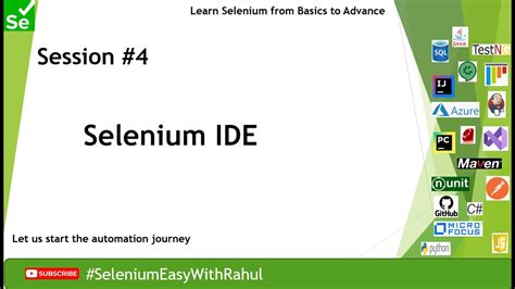 selenium automation session 4 selenium ide youtube