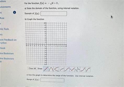 solved for the function f x −x 2 a state the domain of