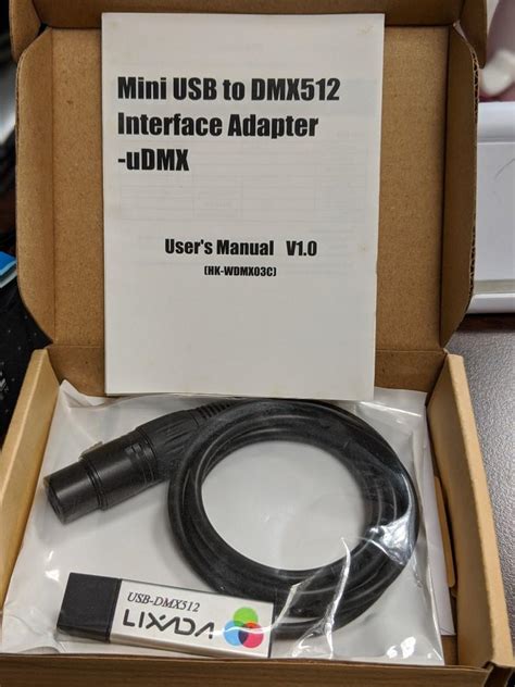 Lixada Usb To Dmx Interface Adapter Stage Lighting Party Lights Beam Usb Led Dmx Interface