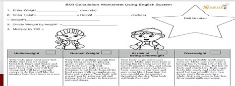 Bmi Calculation Worksheet Using English Studyx