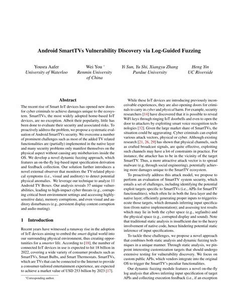 pdf android smarttvs vulnerability discovery via log guided dokumen tips