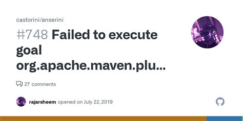 failed to execute goal org apache maven plugins maven compiler plugin 3 8 1 compile default