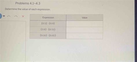 Solved Problems 41 43 Determine The Value Of Each Expression × Math