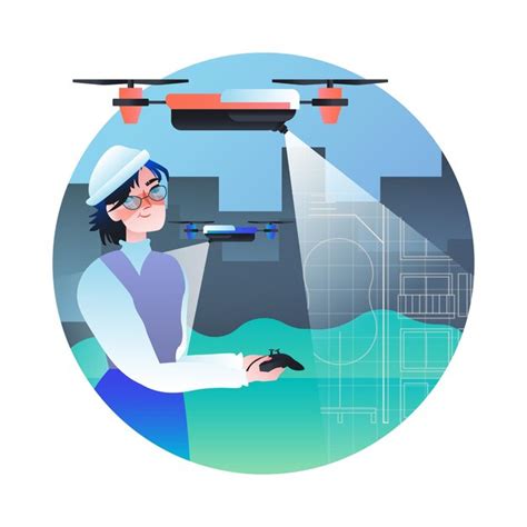 Premium Vector Young Female In Vr Glasses Holding Remote Control And