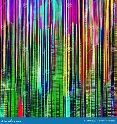 A Glitch Art Inspired Digital Texture With Pixelated Distortions And
