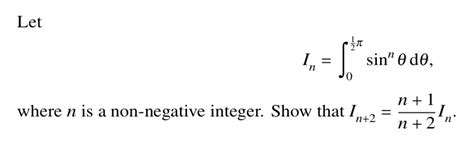 Calculus Stuck In A Method Of Integration Reduction Formulae Mathematics Stack Exchange