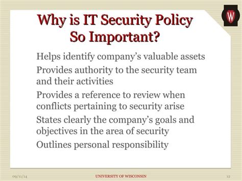 Information Systems 365 Lecture Four Security Policy Development Data Classification Methods