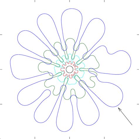 Instantaneous Interface Shapes With Average Radius R 005 Black