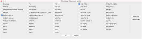 Pivoting Data — Flim Analyzer Documentation