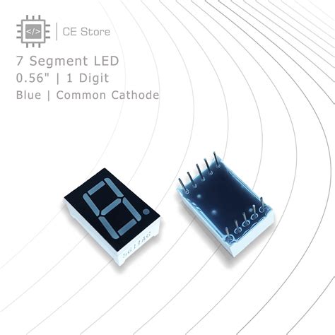 0 56 1 Digit 7 Segment LED Blue Common Cathode Shop Com Mm