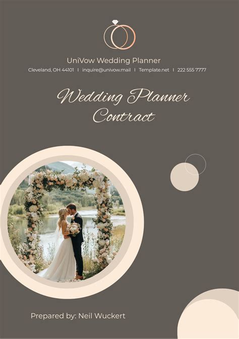 Free Wedding Planner Contract Template Edit Online And Download