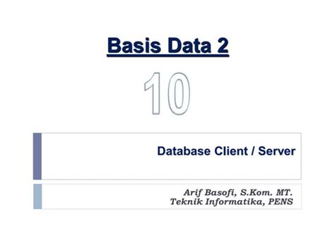 Pertemuan 10 Database Client Server Pdf