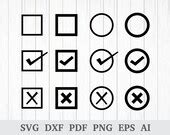 Check Mark Svg Tick Mark Svg Check Box Svg Cross Mark Svg Etsy