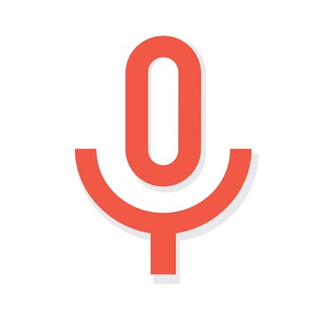 마이크가 있는 보라색 버튼 프리미엄 벡터