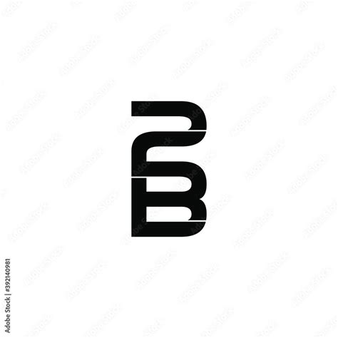 2b Letter Original Monogram Logo Design Stock Vector Adobe Stock